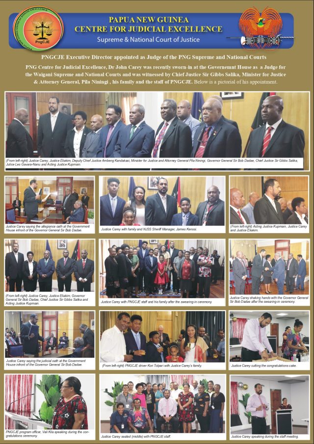 Pictorial: PNGCJE Executive Director appointed as Judge of the PNG ...