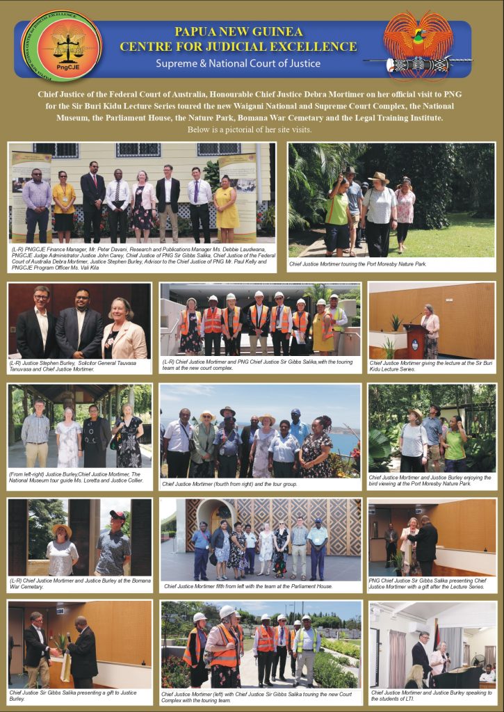 PICTORIAL OF SITE VISITS. – Papua New Guinea Centre for Judicial Excellence