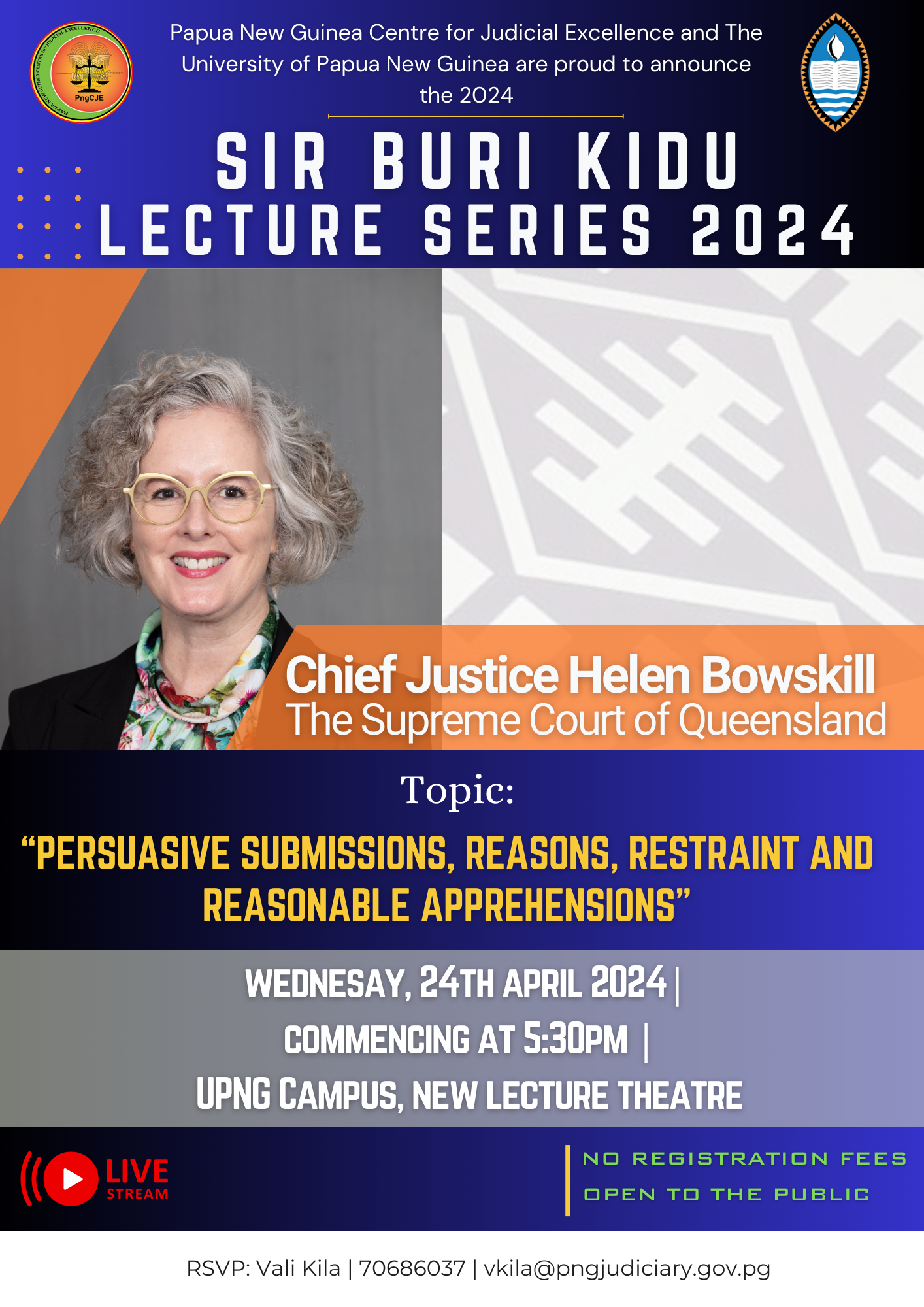 Lecture Series 2024 – Papua New Guinea Centre for Judicial Excellence